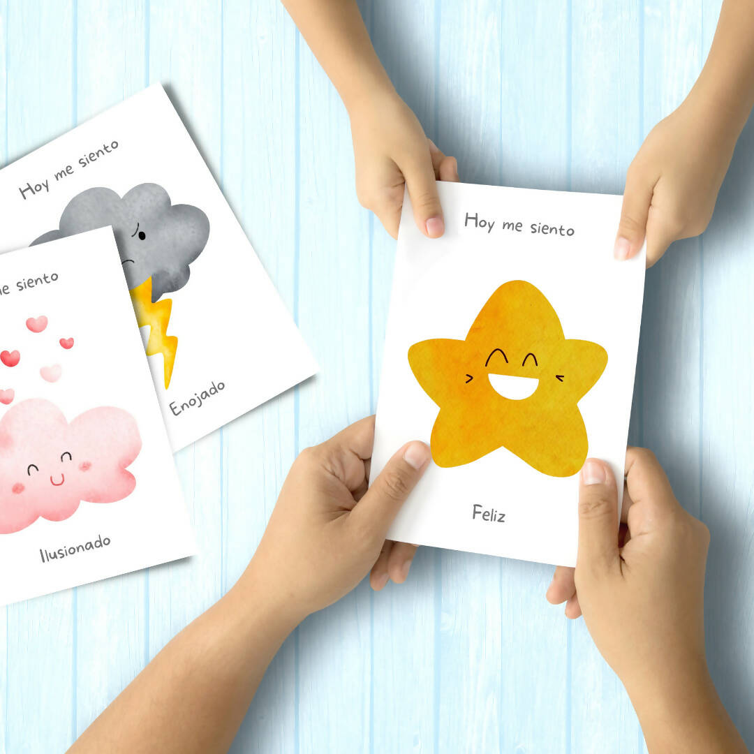 Tarjetas Infantiles de Emociones "Hoy me Siento" – Creado en Chile
