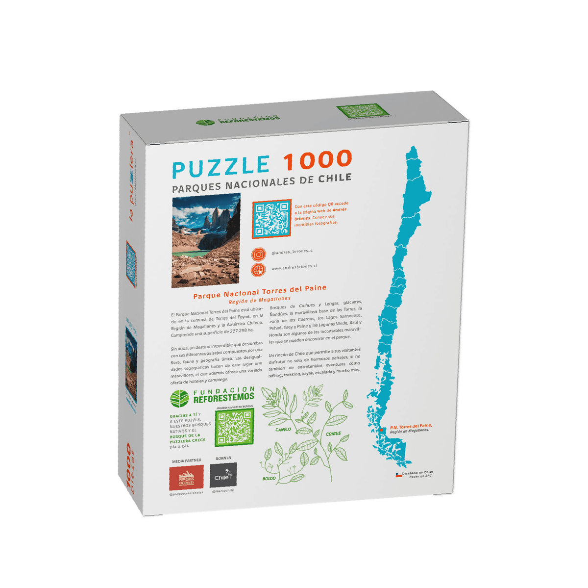 Puzzle Parque Nacional Torres del Paine 1000 Piezas – Creado en Chile